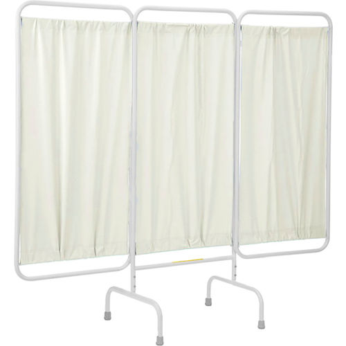R&B Wire Antimicrobial 3 Panel Medical Privacy Screen, 81"W x 69"H ...