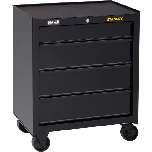 Stanley® 100 Series Rolling Tool Cabinet W/ 4 Drawers, 26-1/2"W x 18"D ...