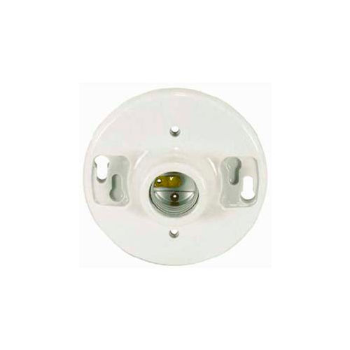Satco 90-445 Keyless Glazed Porcelain Ceiling Receptacle - 4 Screw Terminal