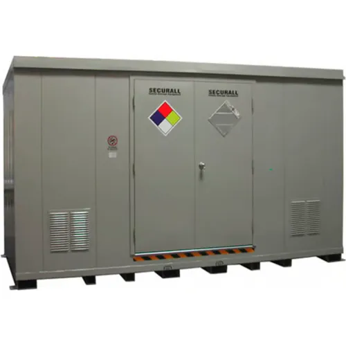 Securall® 24 Drum Hazmat Storage Building with Explosion Relief Panels ...