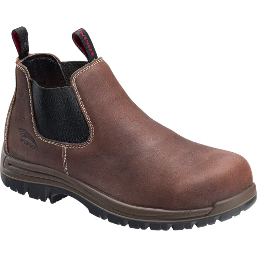 Avenger Foreman Romeo Men's Work Boots, Composite Toe, Size 7.5W, Brown