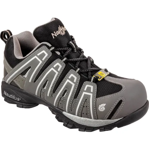 Nautilus Switch Men's Athletic Work Shoes, Composite Toe, Size 9.5W, Gray