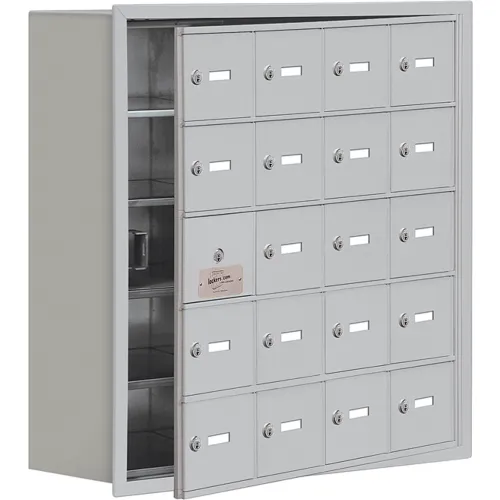 Salsbury 5-Tier 20 Door Locker w/ Recessed Keyed Locks, 30-1/2"W x 8-3/ ...