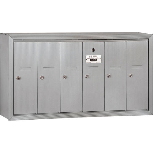 3500 Series 4B+ Vertical Mailbox, 6 Doors, Surface Mounted, Aluminum ...