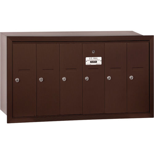 3500 Series 4B+ Vertical Mailbox, 6 Doors, Recessed Mounted, Bronze ...