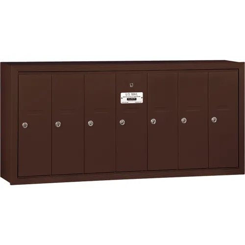 3500 Series 4B+ Vertical Mailbox, 7 Doors, Surface Mounted, Bronze ...