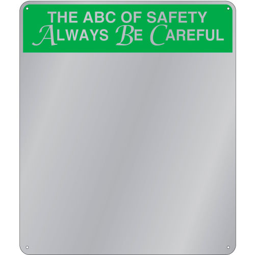 Se-Kure™ Acrylic Safety Message Mirror, Indoor, 29"x16", "The ABC Of ...