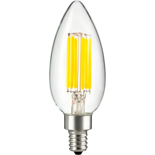 Sunlite® LED Filament B11 Bulb, 120V, 5W, 600 Lumens, Candelabra Screw ...