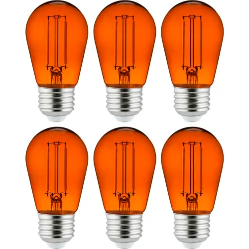 Sunlite® LED S14 Colored String Filament Light Bulb, E26 Base, 2W ...