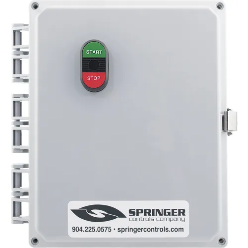 NEMA 4X Enclosed Motor Starter, 38A, 3PH, Remote Start Terminals, Start ...