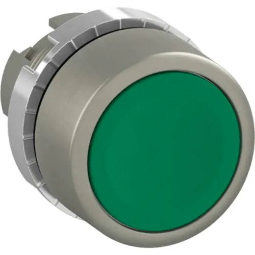 ABB Non-Illuminated Push Button Operator, 22mm, Green, Flush Style