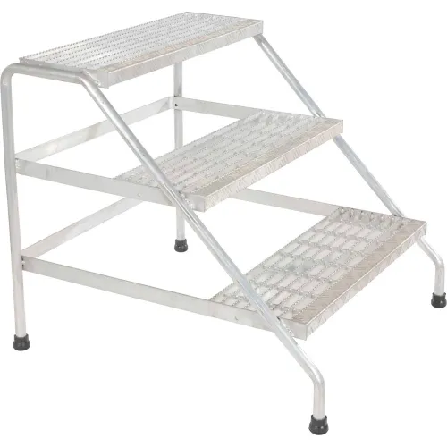 Aluminum Wide Step Stand - 3 Step Welded - SSA-3W
