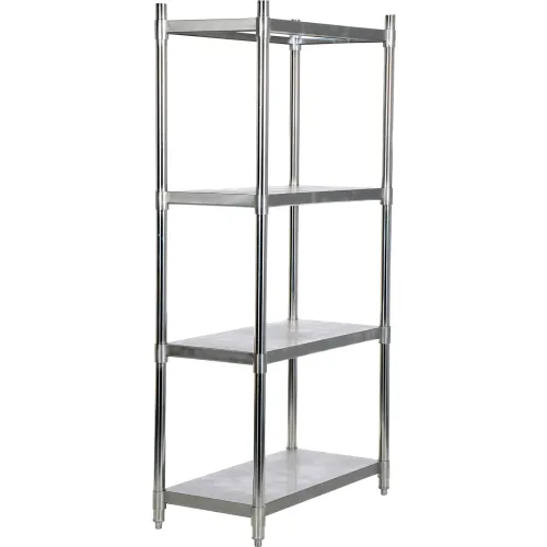Vestil™ 4 Shelf, Stainless Steel Shelving Unit, 36"W x 18"D x 74"H ...