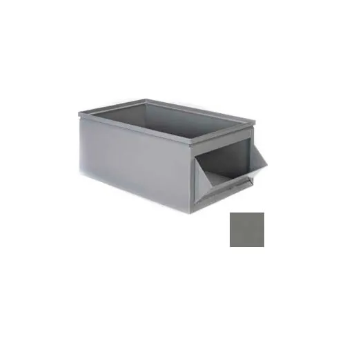 Stackbin® Steel Bin 1-803 - 12"W x 23"L x 10"H Steel Hopper Box, Gray