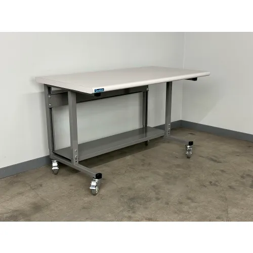 Stackbin® 2012 Mobile Workbench, 60 x 36", Adj. Height, Bullnose ...