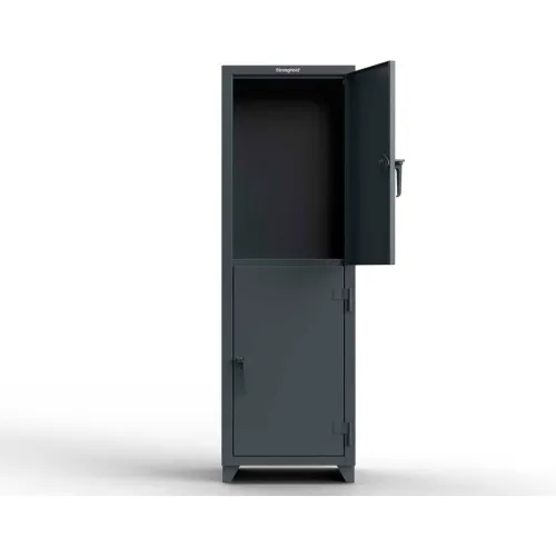 Strong Hold 2-Tier 2 Door Extra Heavy Duty Locker, 24"W x 24"D x 75"H ...