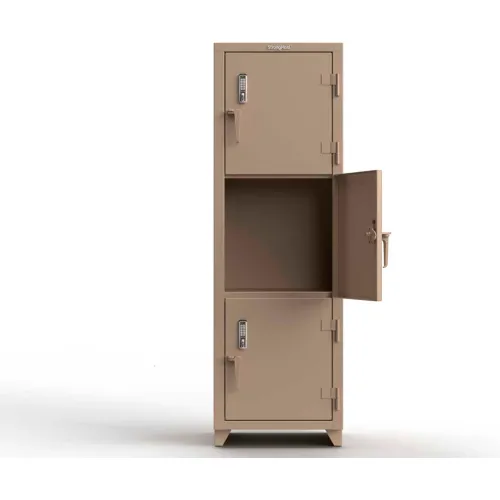 Strong Hold 3-Tier 3 Door Extra Heavy Duty Digital Locker, 24"W x 24"D ...