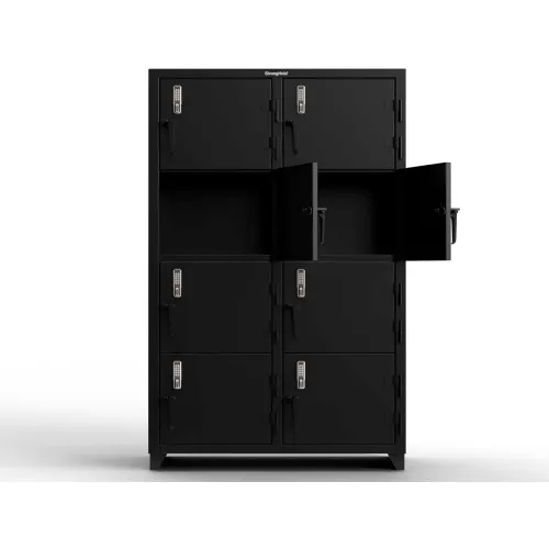 Strong Hold 4-Tier 8 Door Extra Heavy Duty Digital Locker, 48"W x 24"D ...