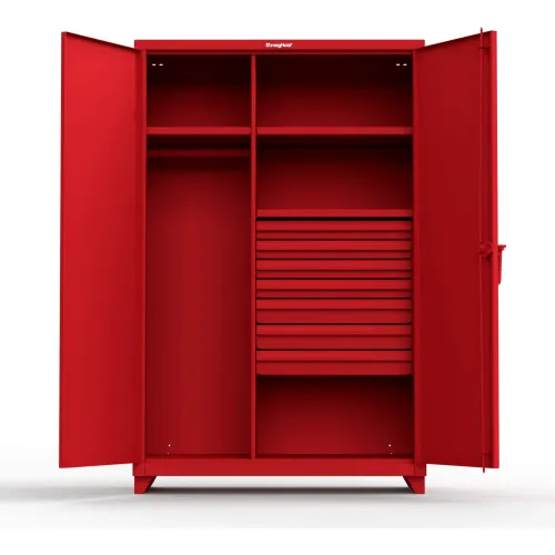 Stronghold Industrial Uniform Cabinet with 7 Drawers 48"W x 24"D x 75"H ...