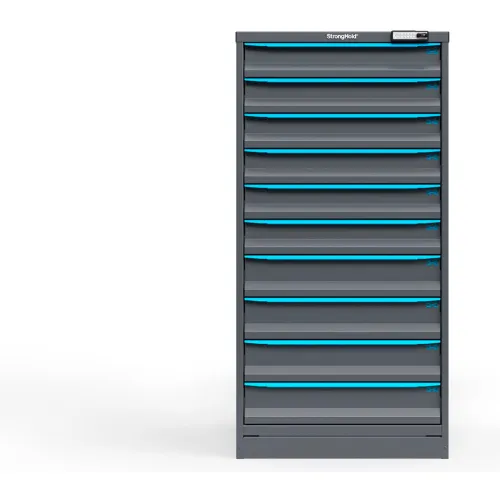 Strong Hold Modular Drawer Cabinet, 10 Drawers, 184 Comp., 30"Wx29"Dx60 ...