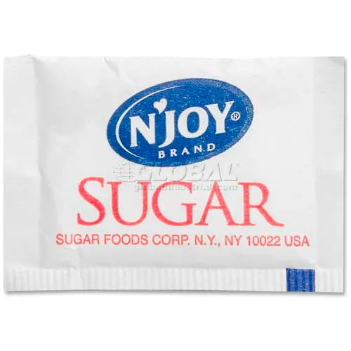 N'Joy® Sugar Foods Pure Cane Sugar, 0.098 oz., 2000/Box