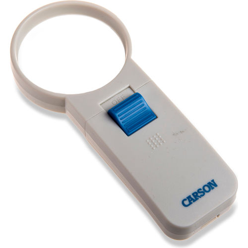 Carson Illuminated Hand-Held Aspheric Magnifier, 2.5", 5x LED Lighted ...