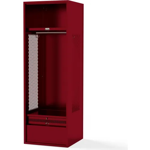 Penco® Framed Vented Stadium Locker w/ Shelf & Footlocker, 24"W x 24"D ...