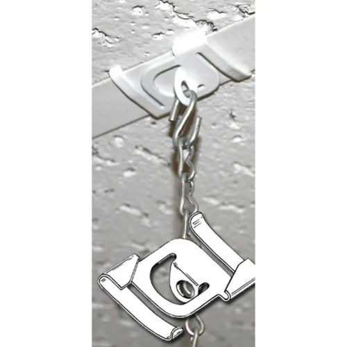 Secure Metal Twist Ceiling Loop, 7/16"Dia. Loop, 1-1/2"L - Pkg Qty 100