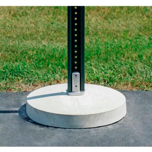 70 lbs. Concrete Porta Base with Nub, 18" Diameter, White (Post Not ...