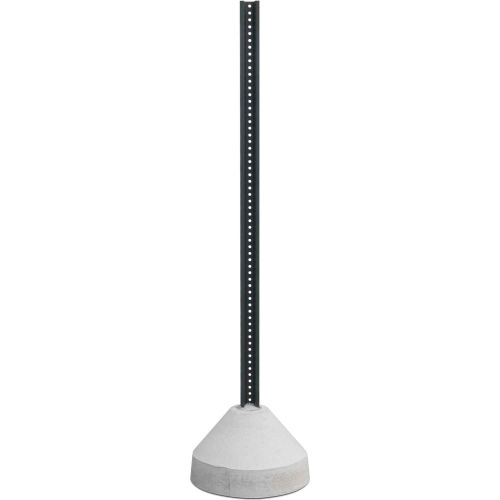 125 lbs. Concrete Base with 6' U-Channel Post, 18" Diameter, For Signs ...