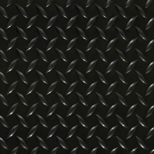M+A Matting Diamond Plate Switchboard Mat, 1/4" Thick, 3' x 75', Black