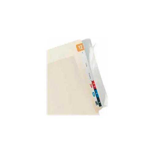 Tabbies® Wrap Around Folder End Tabs, 8" x 2", Clear, 100/Pack