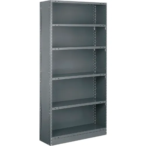 Tri-Boro T-Bolt 6 Shelf, 20 Ga Closed Steel Shelving Unit, Starter, 36 ...