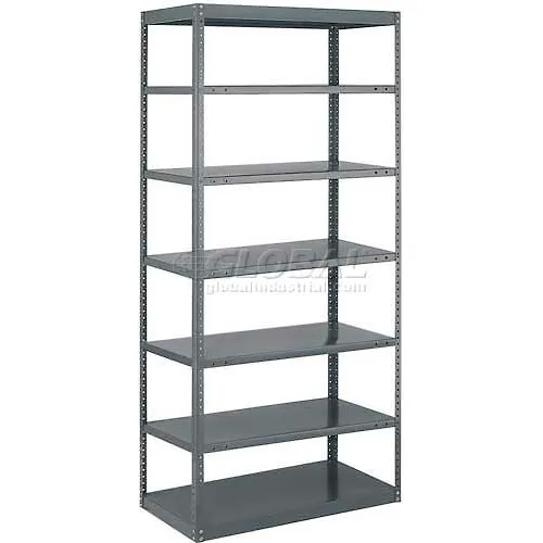 Tri-Boro Sturdi-Frame 7 Shelf, 18 Ga Open Solid Steel Shelving, Starter ...