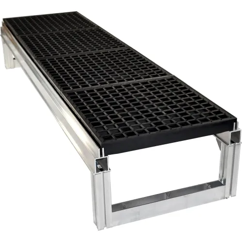 Wearwell® FOUNDATION Diamond-Plate Platform KIT 12"H x 18"W x 54"L