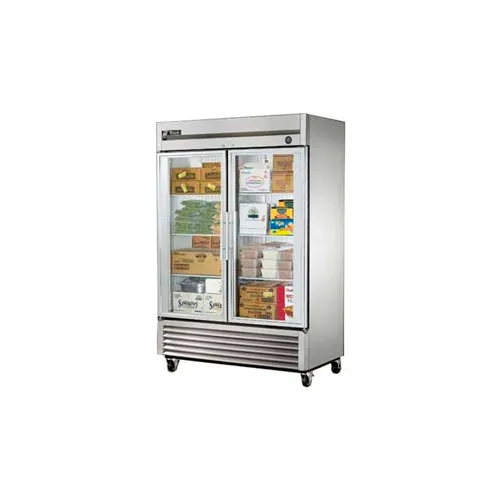 True® T-Series Reach In Freezer, 2 Glass Doors, 49 Cu. Ft., Stainless Steel