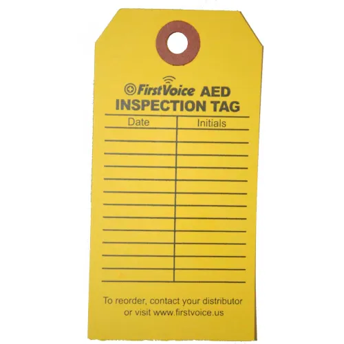 First Voice™ AED Inspection Tags, 10/Pack