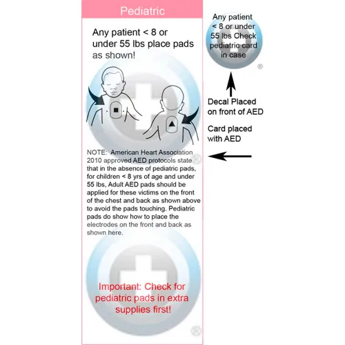 First Voice™ AED Pediatric Use Decal Set, 10/Pack