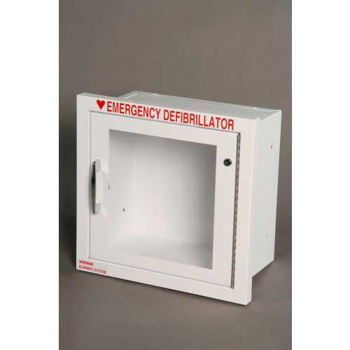 First Voice™ Small Defibrillator/AED Recessed Stainless Steel Cabinet ...