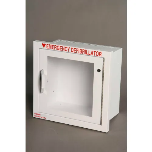 First Voice™ Small Defibrillator/AED Recessed Stainless Steel Cabinet ...
