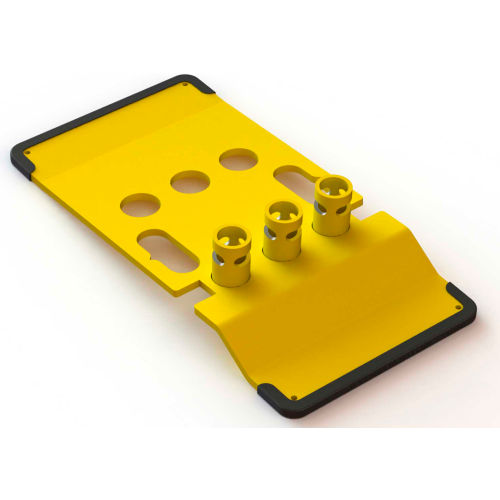 Roof Zone Guardrail Zip Base With 2 Pins, Yellow, 71094