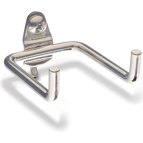 Triton Products® Double Rod Hook For 1/8" & 1/4" Pegboard, 2"W x 2-3/4 ...