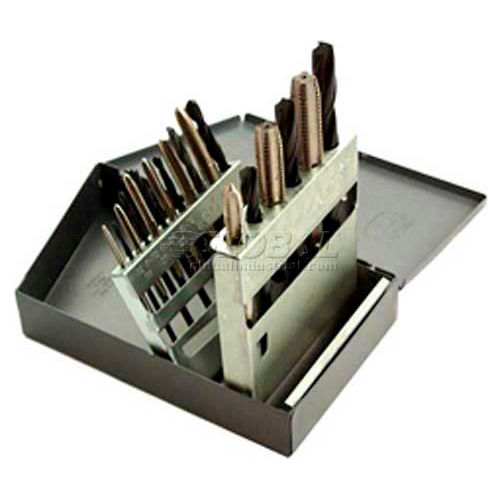 Tap & Drill Sets, HSS Hand Taps in Metal Index, 18 Pc. Metric Set