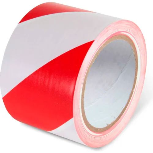 Global Industrial™ Striped Hazard Warning Tape, 3"W x 108'L, 5 Mil, Red ...