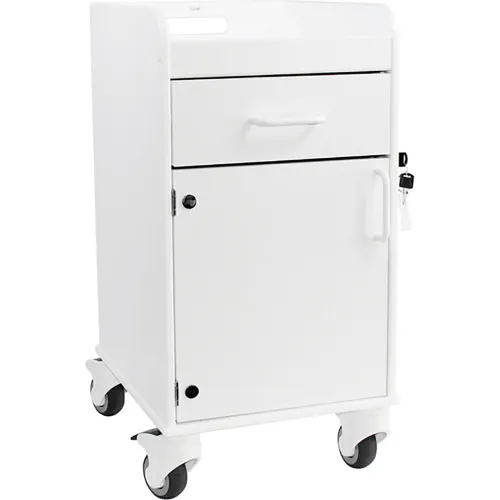 TrippNT Bedside Cart w/ Drawer, 14-3/8"L x 18-1/8"W x 27-3/4"H, Dolphin ...