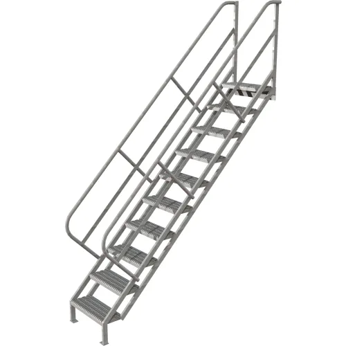 10 Step Industrial Access Stairway Ladder, Grip Strut - WISS110242