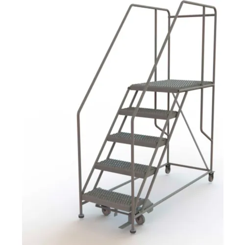 Mobile 5 Step Steel 24"W X 36"D Work Platform Ladder - WLWP152436C