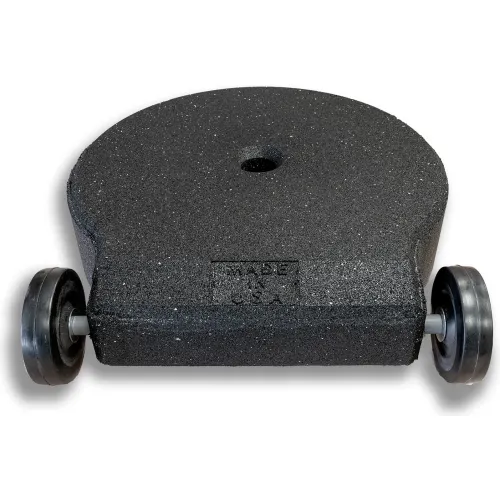 TCT Heavy Duty Octagon Sign Base w/ Wheels, 60 lb., Black