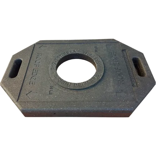 VizCon 30 lb. Rectangular Base For Roof Edge Delineator™ Cone, Black