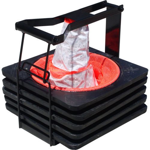 Vizcon Traffix Devices 5 Spring Cones with Industrial Metal Tote - Pkg ...